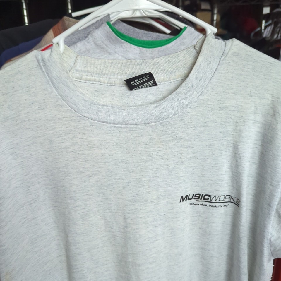 SCREEN STARS BEST Vtg 80s 90s Music Works Auburn, Maine Graphic T-SHIRT ...