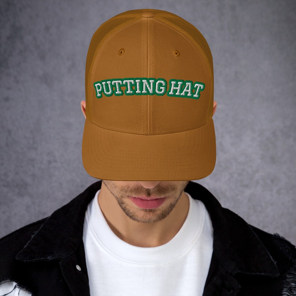 Putting Hat Funny Golf Trucker Hat Embroidered Snapback Mesh Cap Golf ...