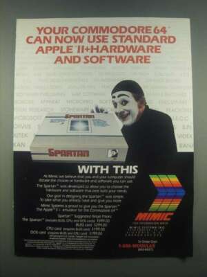 1985 Mimic Spartan Emulator Ad - Your Commodore 64 | eBay