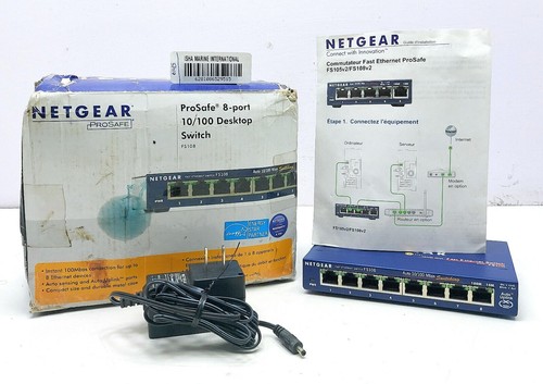 NETGEAR FS108 FAST ETHERNET SWITCH AUTO 10/100 MBPS 9515 6281086529515 ...