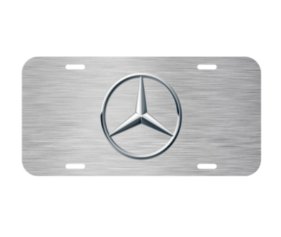 Mercedes- Simulated Brushed Print Plate Vehicle License Plate Auto Car ...