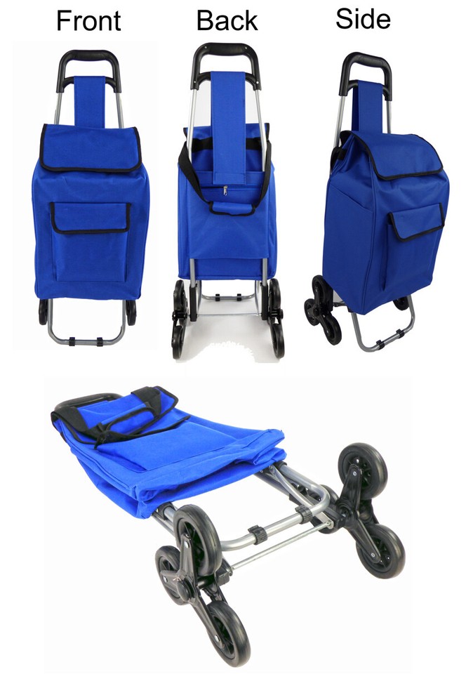 Dolly Climbing Stair Trolley Cart - Foldable Storage Grocery Cart With ...