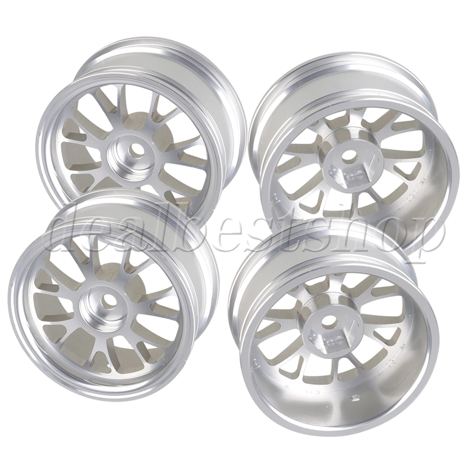 4x Silver Y-shape Wheel Rims For RC1:10 On Road Car &Drift Car Upgrade ...