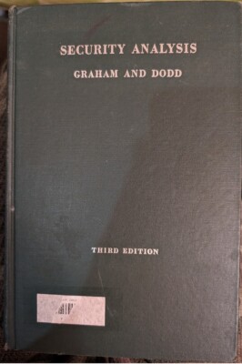 Security Analysis by Benjamin Graham and David Dodd 1951 Third Edition ...