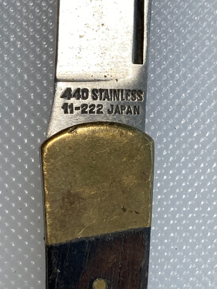 Vintage Edge Mark EXPLORER 11-222 440 Stainless pocket knife Japan | eBay