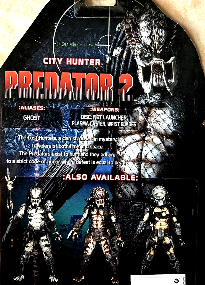 RARE 2011 NECA PREDATOR 2 CITY HUNTER ACTION FIGURE W DISC WEAPON ...