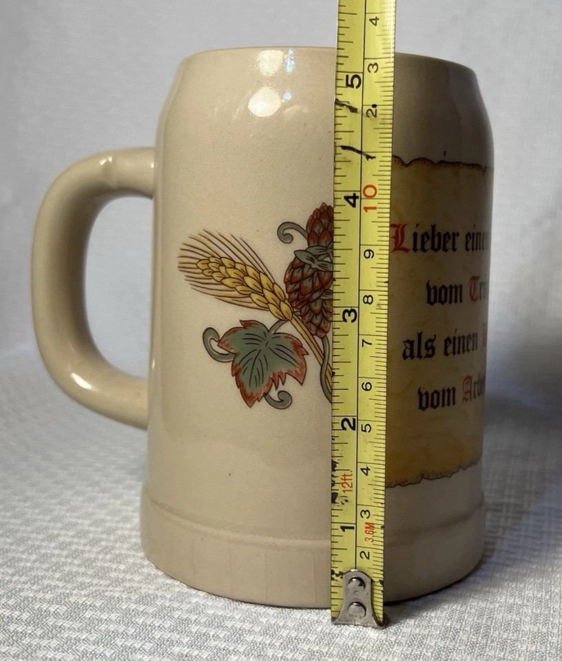 West German Mug “Rather a belly from drinking than a hunchback from ...