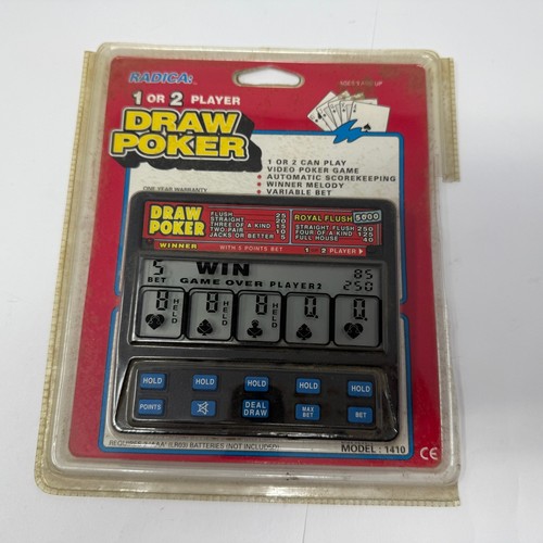 Radica 1 or 2 Player Draw Poker Game Handheld Electronic Model 1410 | eBay