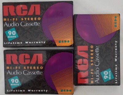 RCA Hi-Fi Stereo Audio Lot of 3 Blank Cassette Tapes RC90 NEW | eBay