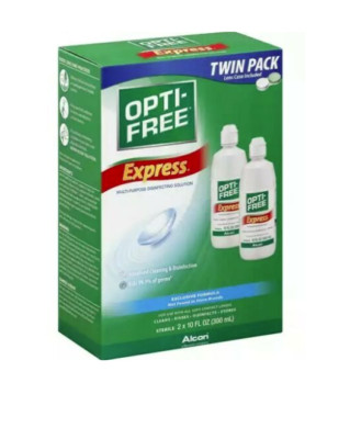 Alcon Opti-Free Express Value Pack Contact Lens Solution 2 x 355ml ...