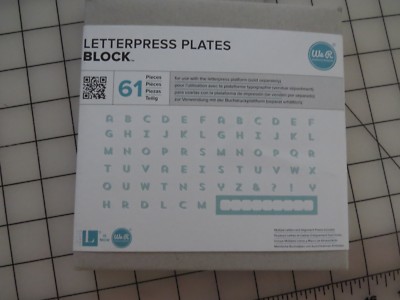 We r Memory Keepers Letterpress Plates Set - Make Cards, Invitation ...