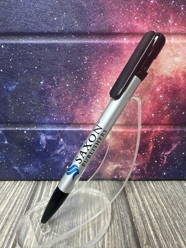 Vintage Saxon Publishers Gray Silver Black Advertisement Pen | eBay