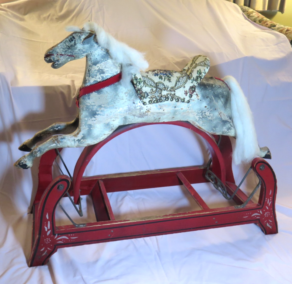 Antique (Whitney Reed?) Glider Horse - 35" Long by 29" High | eBay