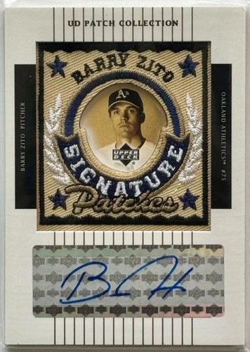 BARRY ZITO AUTO 2003 Upper Deck Signature Patches SP-BZ Oakland A’s ...