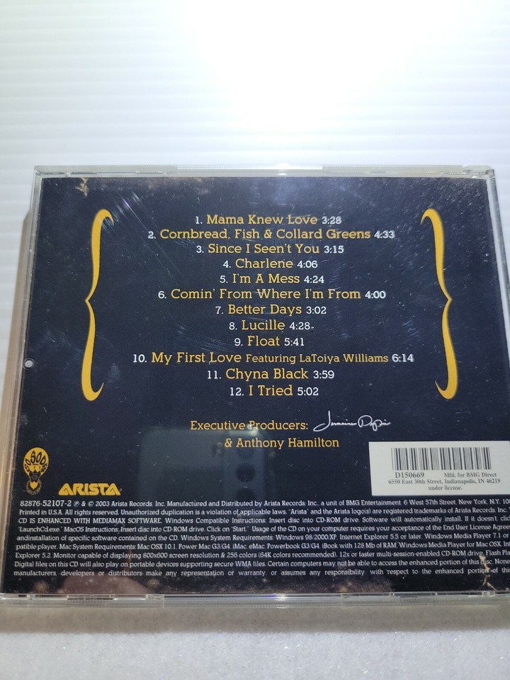 Comin' from Where I'm From by Anthony Hamilton (CD, Oct-2003, Bmg ...