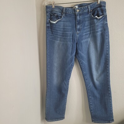 Paige size 32 jeans women straight high rise jimmy jimmy crop pockets ...