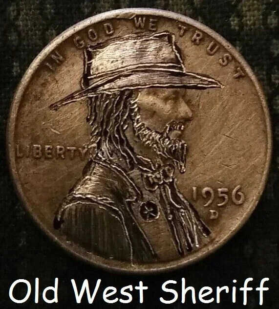 Hobo Nickel hand carved original by J&M Tarantula buffalo as on the ...