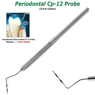 Periodontal CP-12 Probe Color Coded Marking William Examination Gum ...