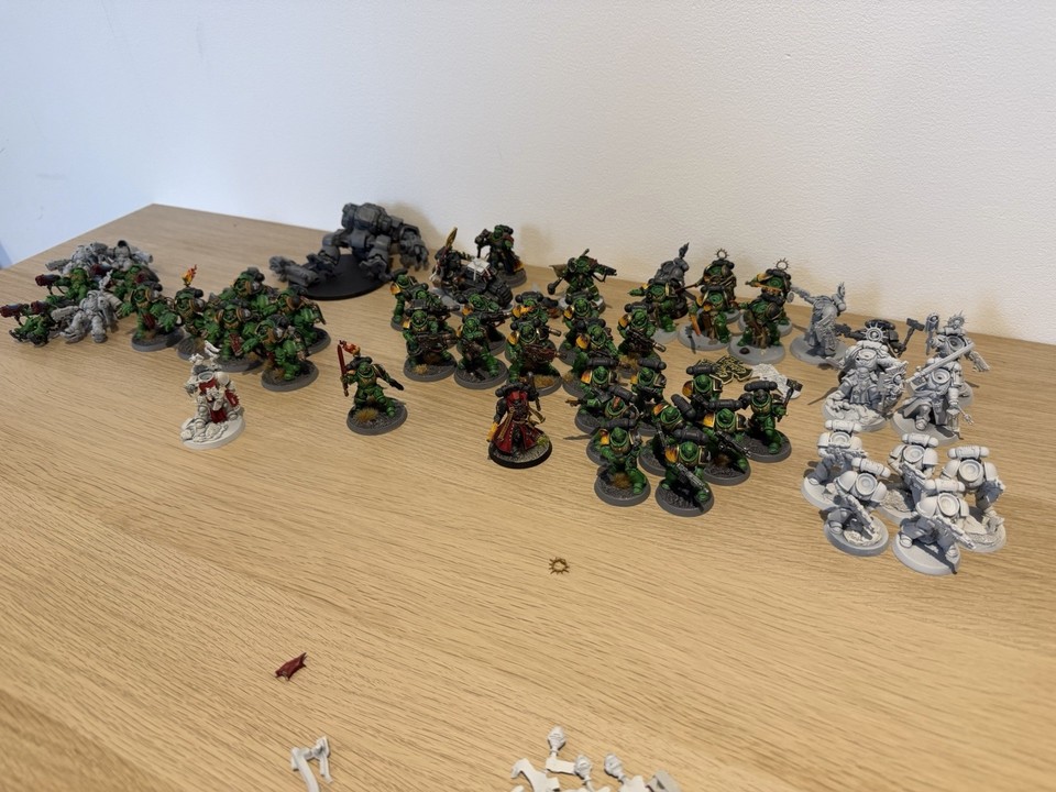 Warhammer 40k Salamanders Army - Mostly Painted Space Marines | eBay UK