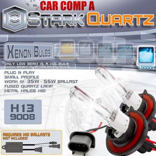 35W 55W Xenon HID Bulbs Hi Lo Head Light 10000K Blue - H13 9008 ...