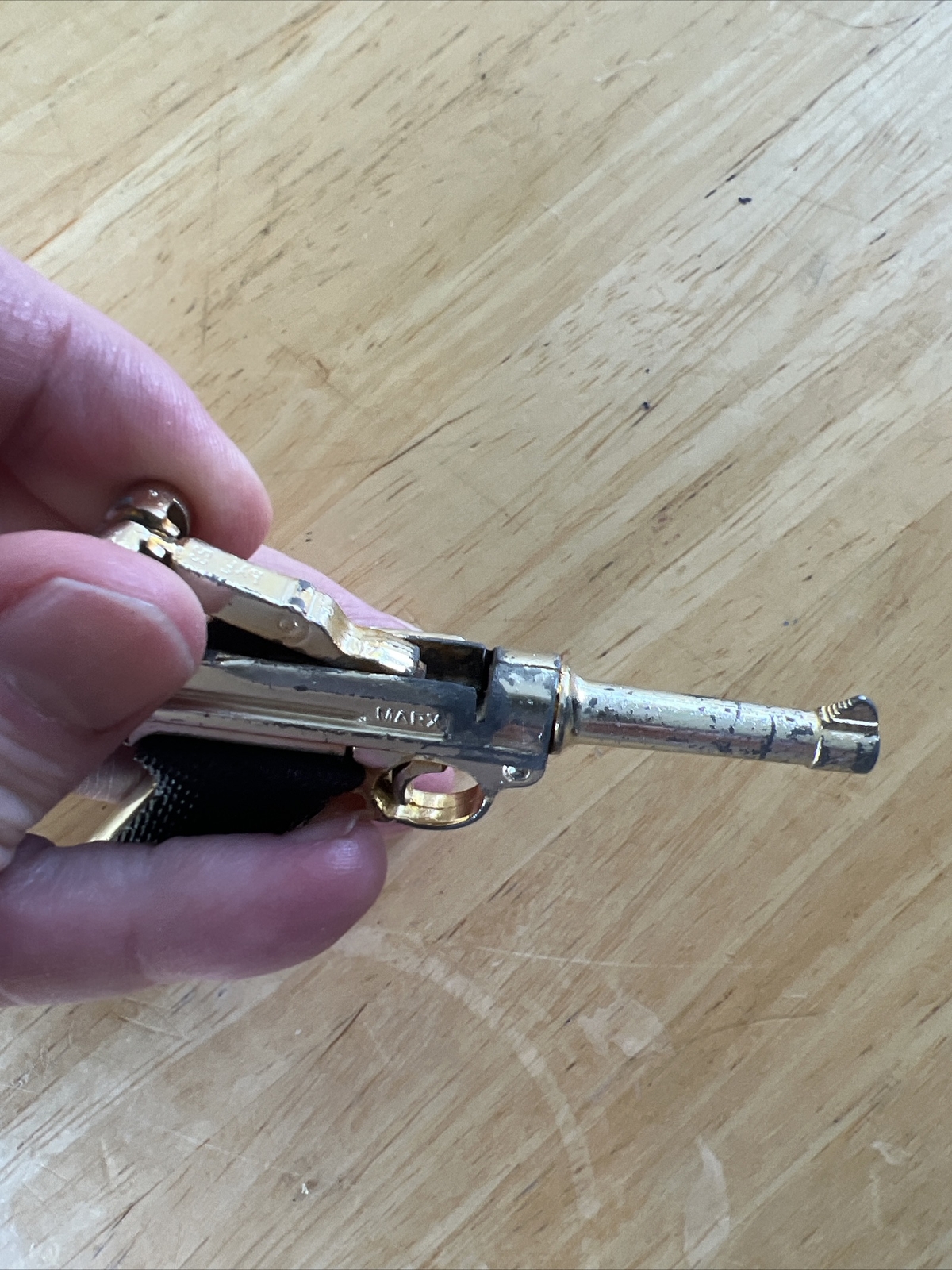 Vintage MARX Toys Miniature 3.5" Gold Cap Gun The 9mm Luger | eBay