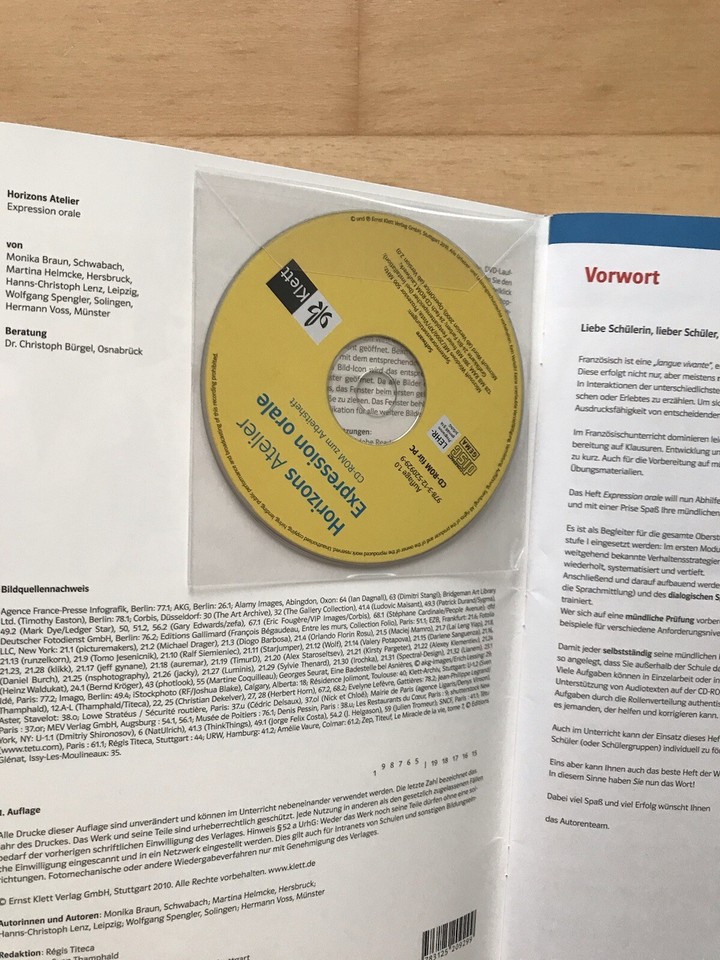 Horizons Atelier, L' expression orale, Arbeitsheft mit CD-ROM, Klett | eBay.de