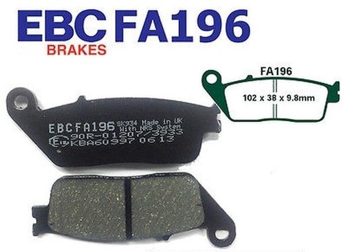 EBC Garnitures De Frein FA196 pour Daelim VT Vs Vl Vj Vjf 125 Honda 250 ...