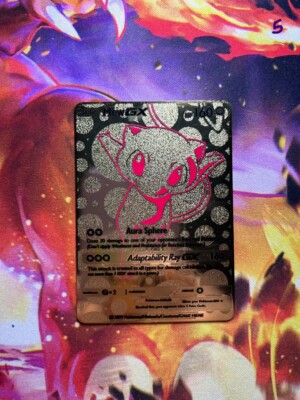 Gold Metal Mew 2 Card Collectable Gift Display Custom | eBay