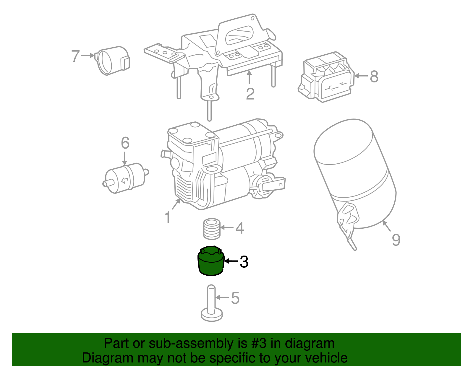 Mercedes-Benz 2113270430 Genuine OEM Compressor Insulator for sale ...