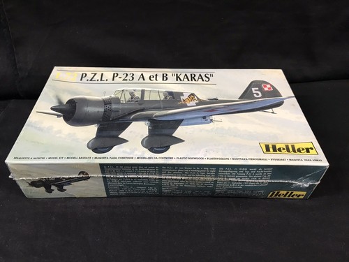 Vintage Heller PZL P23 a B Karas Military Airplane Model Kit 80247 for ...