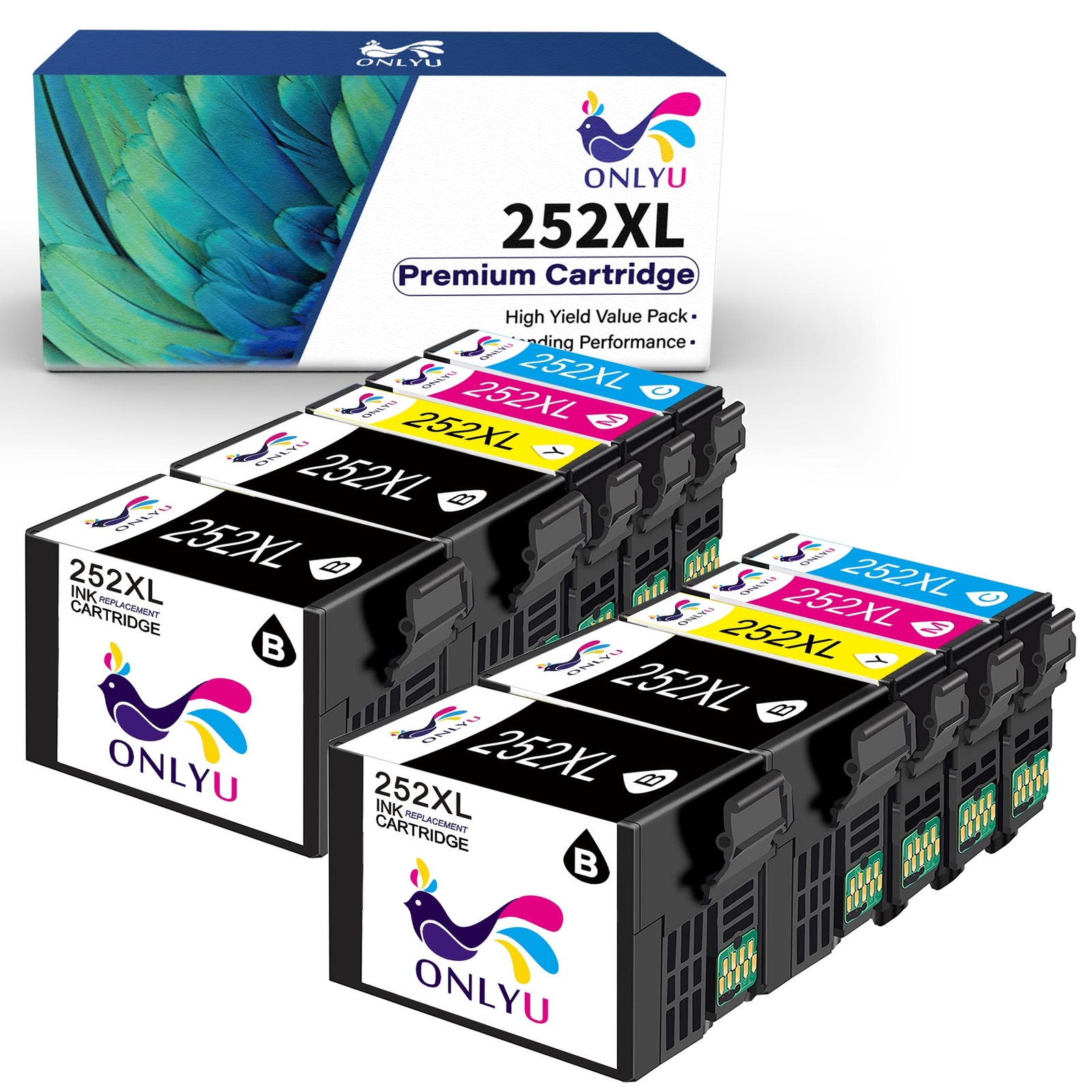 5-20PK BCMY 252XL Ink Cartridges for Epson 252 XL Workforce WF-7110 WF ...