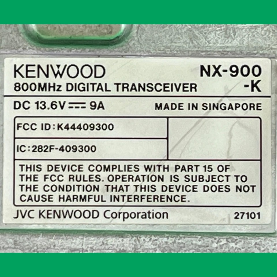 Kenwood NX-900-K / Dual Head / NX-900 / NexEdge / Analog-Digital / 806 ...