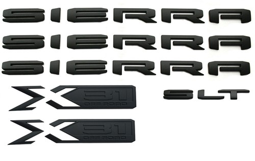 6Pc Fits 2019-2022 Car SIERRA SLT X31 Emblems Kit Badges Car Decal ...