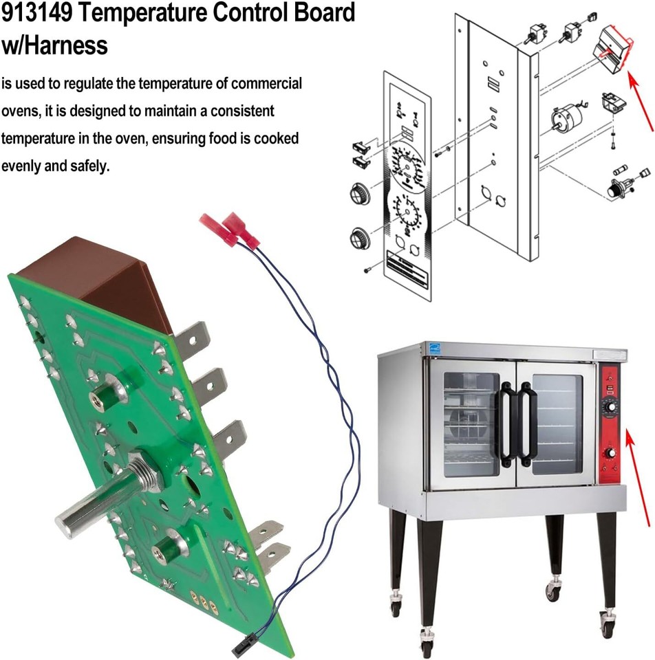 00-913149 Temp Control Board w/Harness For Vulcan Hart ECO2D ECO4D ...