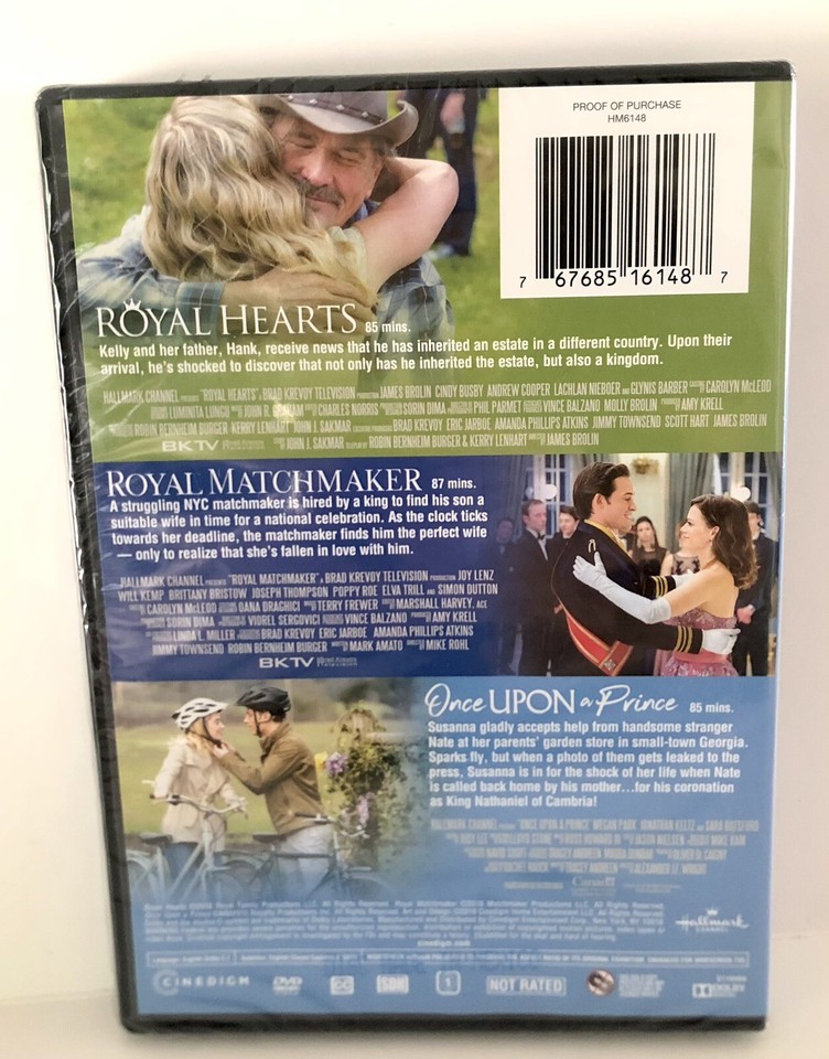 Royal Romance Hallmark DVD Royal Hearts Royal Matchmaker Once Upon a ...