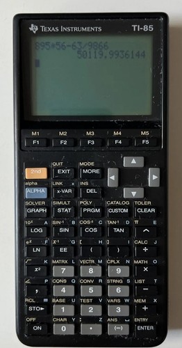 Texas Instruments TI-85 Graphing Calculator TI85 No Slide On Cover Case ...