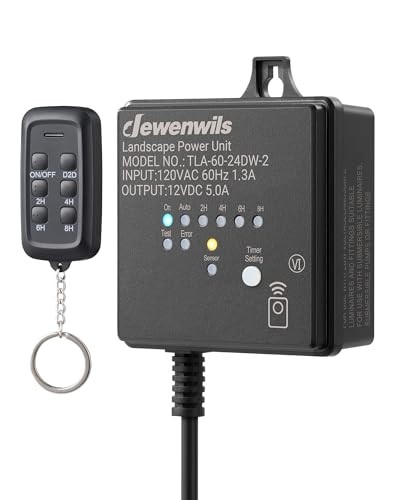 60W Low Voltage Landscape Transformer with Remote Control, 120V AC ...