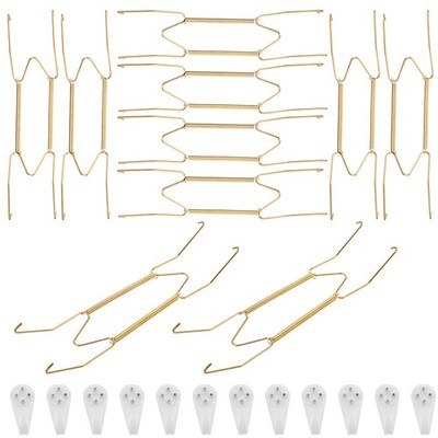10 pcs Invisible Plate Hangers W Type Plate Hooks Decorative Plate Wall ...