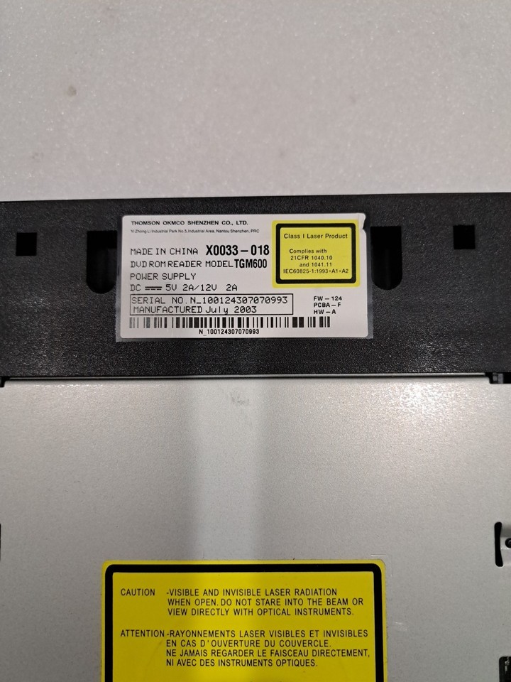 3 DVD-ROM-DRIVE THOMSON, Original XBOX DOES NOT WORK, PARTS or REPAIR ...