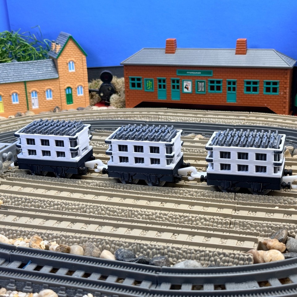 Trackmaster Railway 3 Narrow Gauge White Slate Train Custom Made Thomas ...