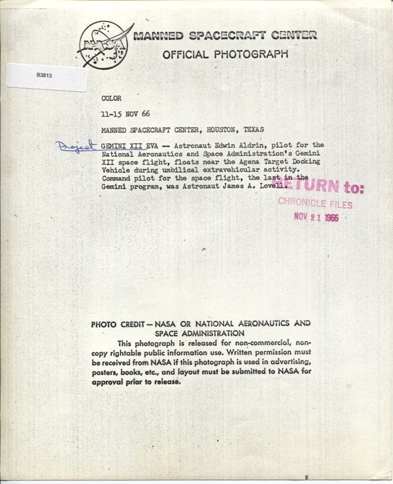 1966 Press Photo Astronaut Edwin Aldrin Space Walk Last Gemini Space ...