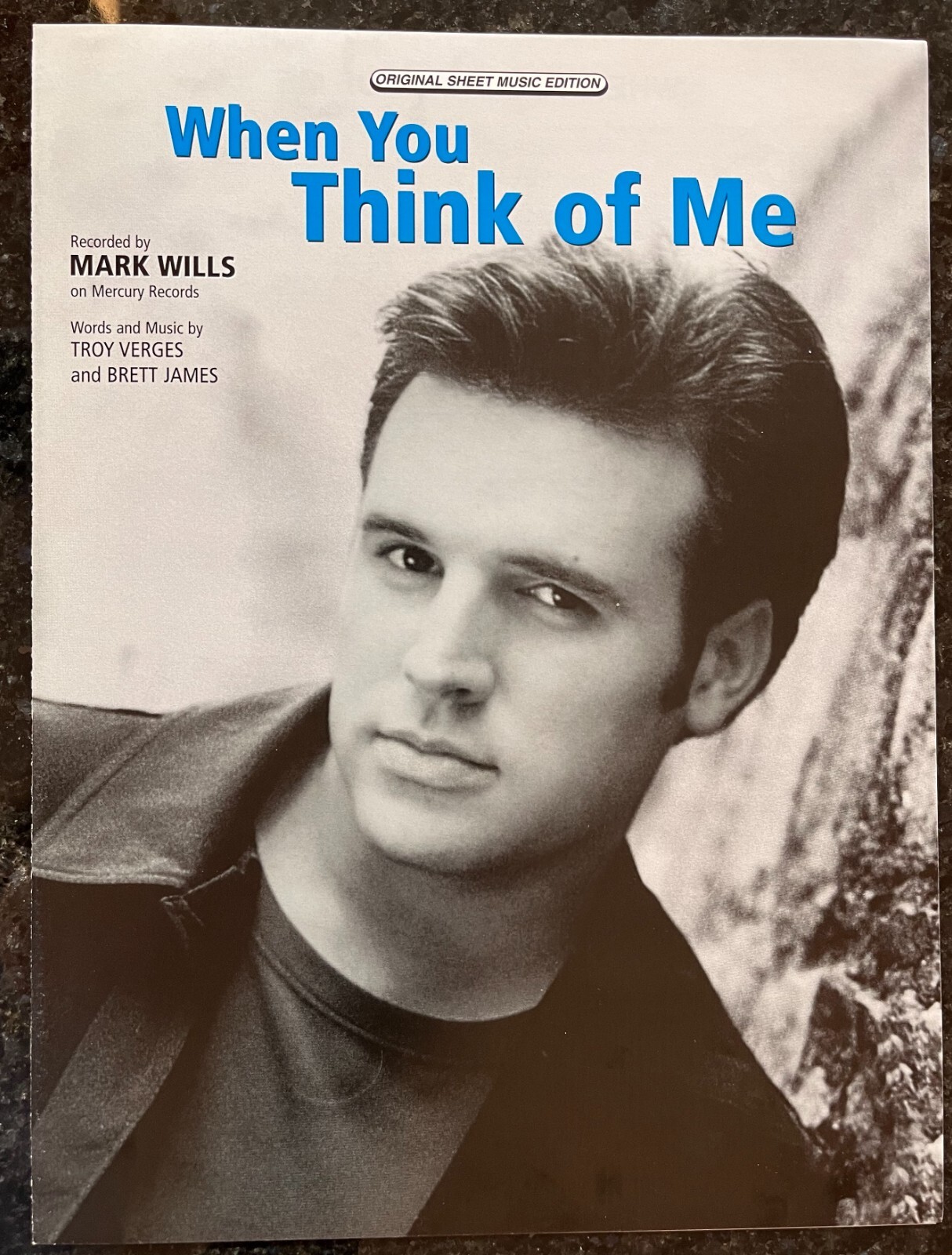Mark Wills When You Think of Me Sheet Music Piano Vocal Guitar Warner ...