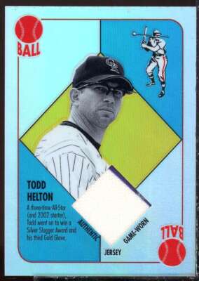 Todd Helton Card 2003 Topps Chrome Red Backs Relics #TH | eBay