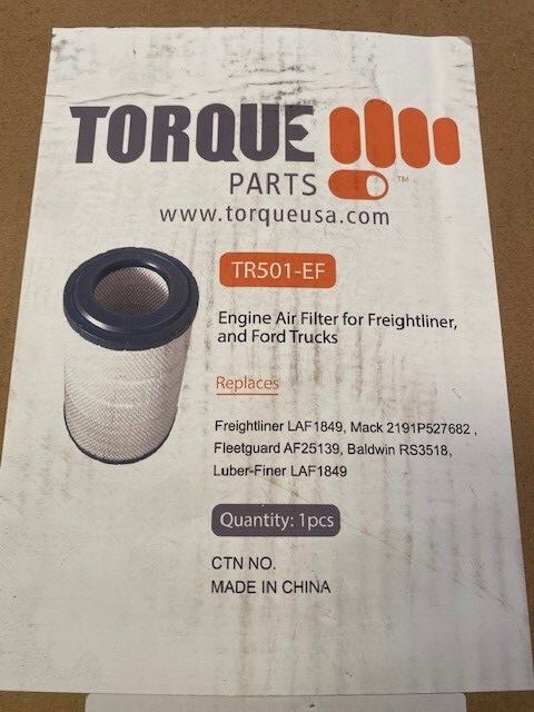 Torque Parts TR501-EF Engine Air Filter For Freightliner Century ...