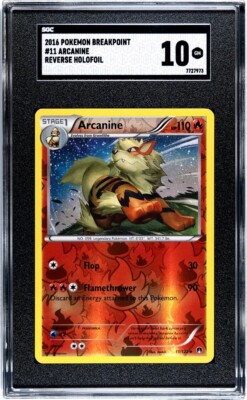 2016 POKEMON TCG BREAKPOINT #11 ARCANINE REVERSE HOLO SGC 10 | eBay