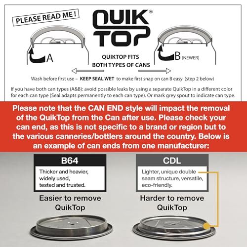 Quiktop Can Cap from Compac, Keep Carbonated Drinks Fresh & Fizzy, Turn ...
