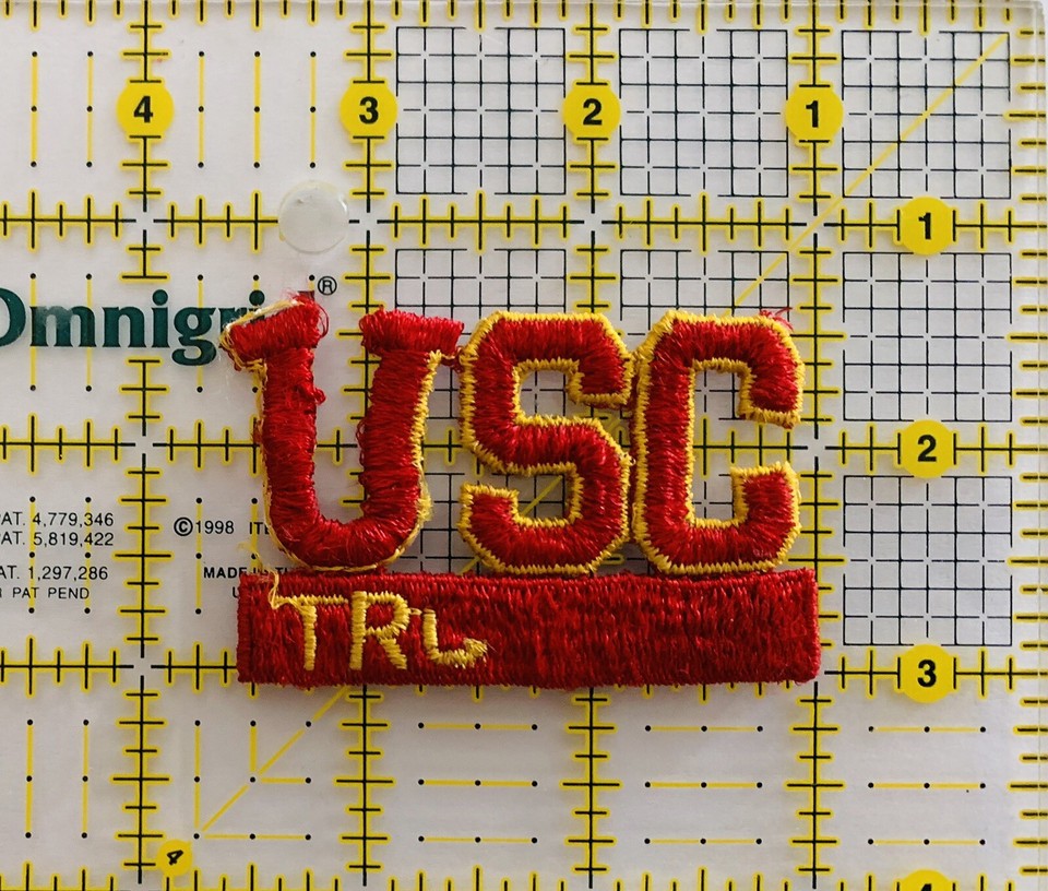 Vintage Football Patch USC Trojans Sew On Patch Embroidered Southern ...
