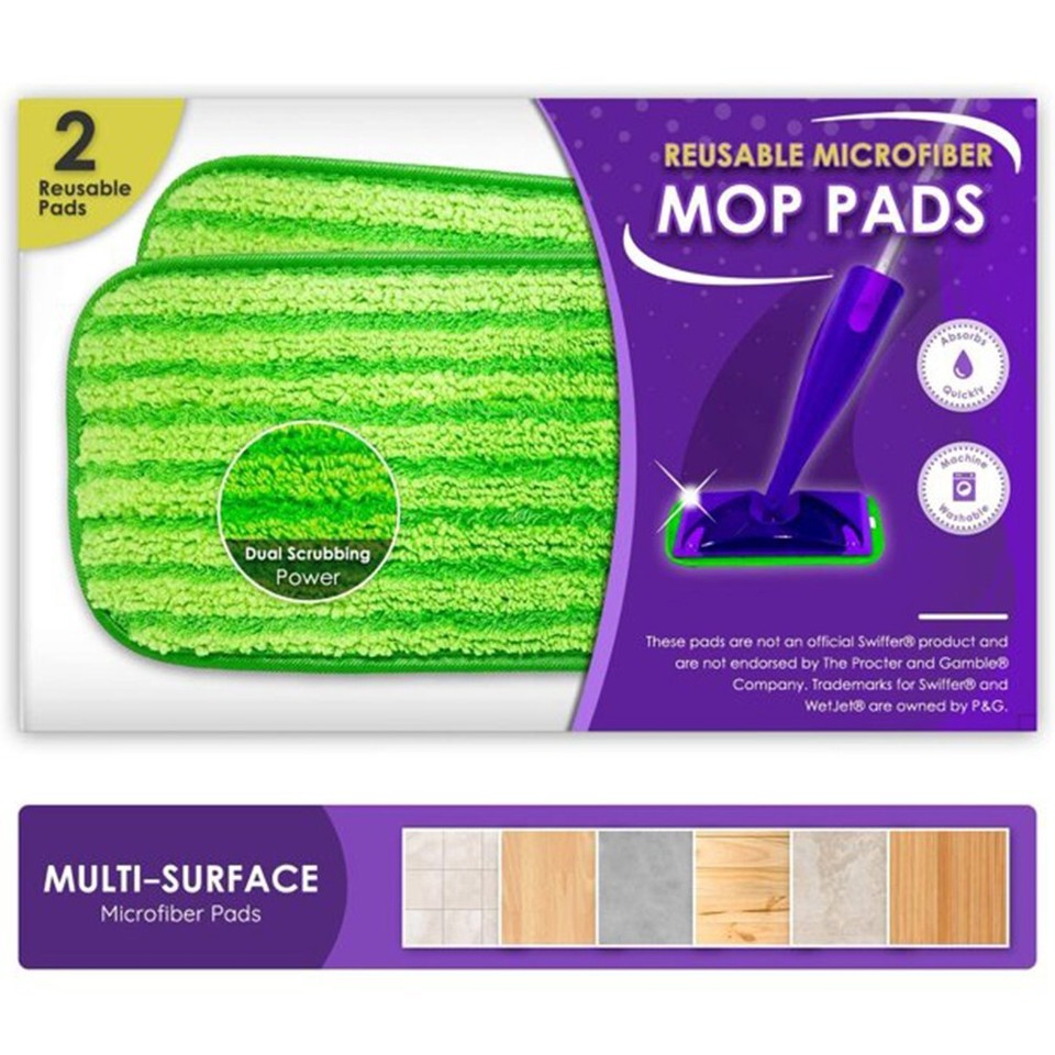 Mop Refills Mop Pads Reusable Soft Scrub Pads For Swifter Wet Jet Mops ...