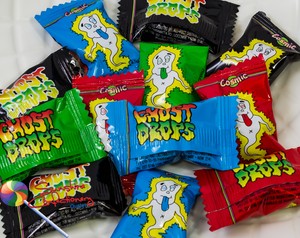 GHOST DROPS LOLLIES - approx 230-240 Pieces - BULK CANDIES - HALLOWEEN ...