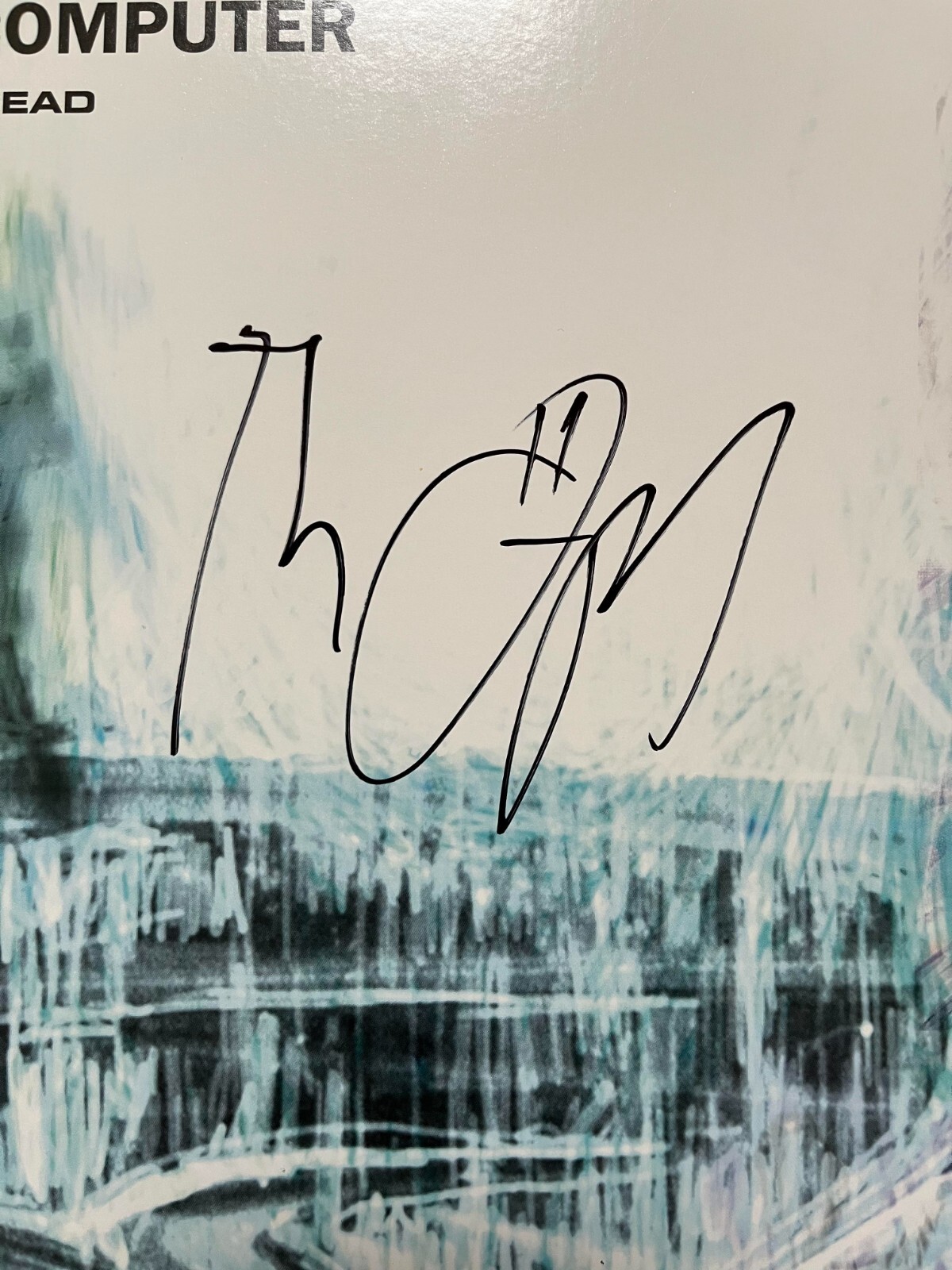 THOM YORKE SIGNED RADIOHEAD VINYL OK COMPUTER AUTOGRAPH ALBUM | eBay